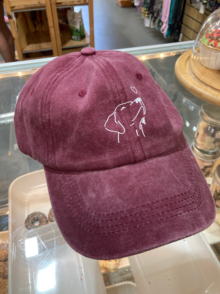 Dog With Paw print baseball cap – The Flying Dog n Co