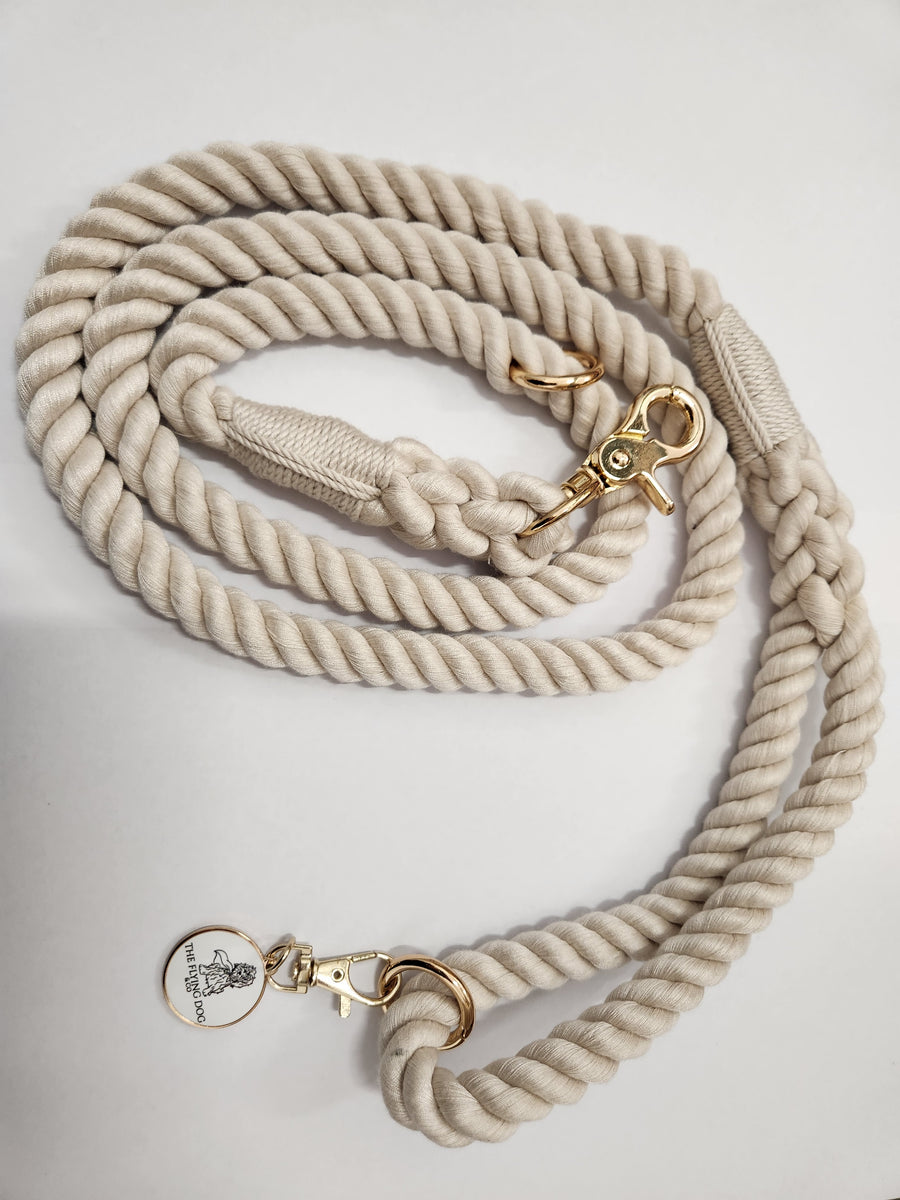 "Natural" - Luxe and Strong Rope Lead – The Flying Dog n Co